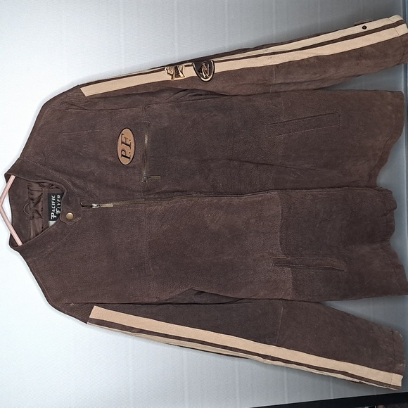 Pacific Flyer | Jackets & Coats | Vintage Pacific Flyer Racing Suede ...